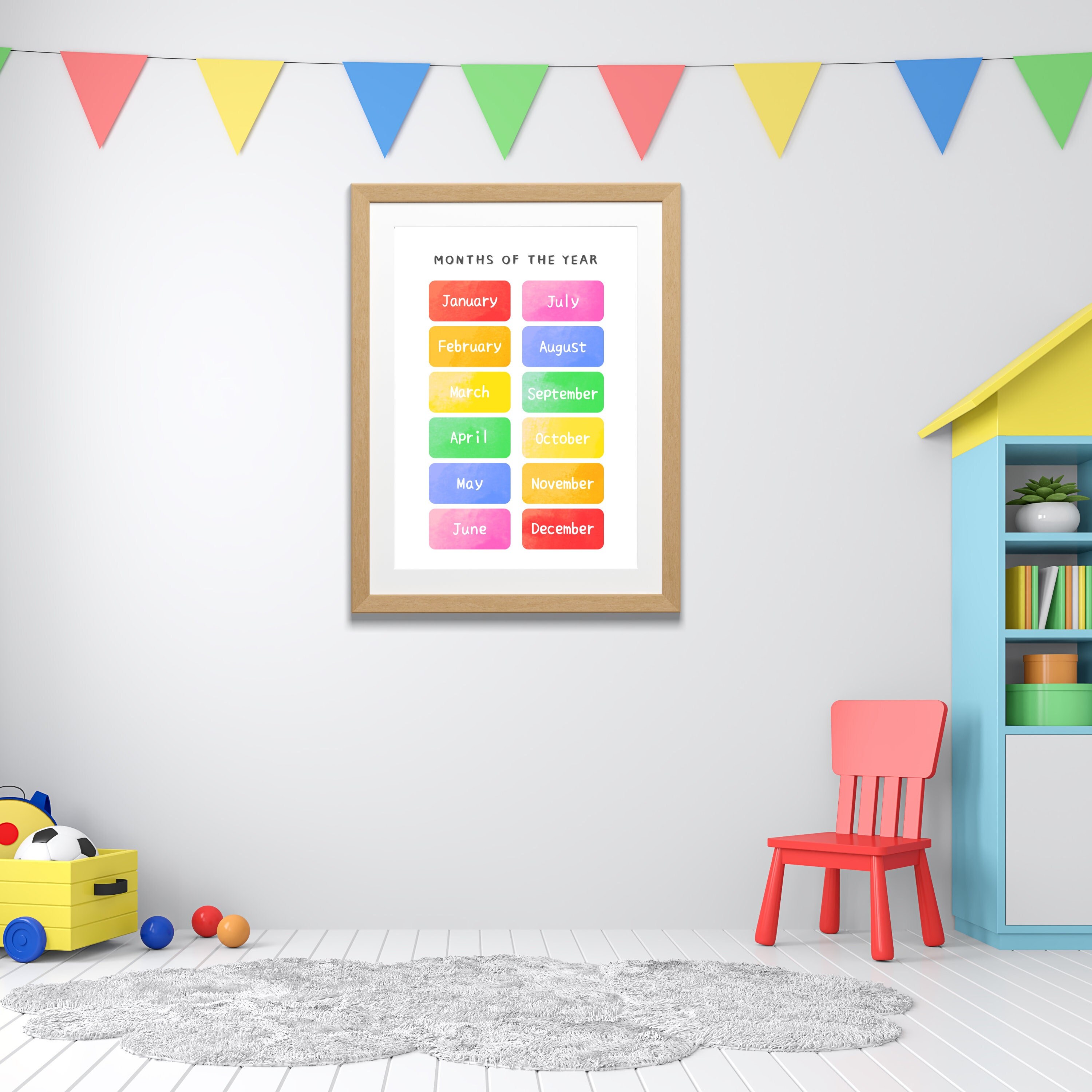 Months of the Year ENGLISH/CHINESE Bilingual Poster Instant Download ...