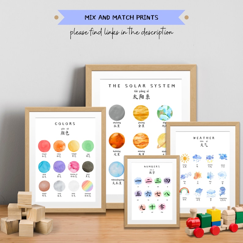 Days of the Week ENGLISH/CHINESE Bilingual Poster Instant Download ...