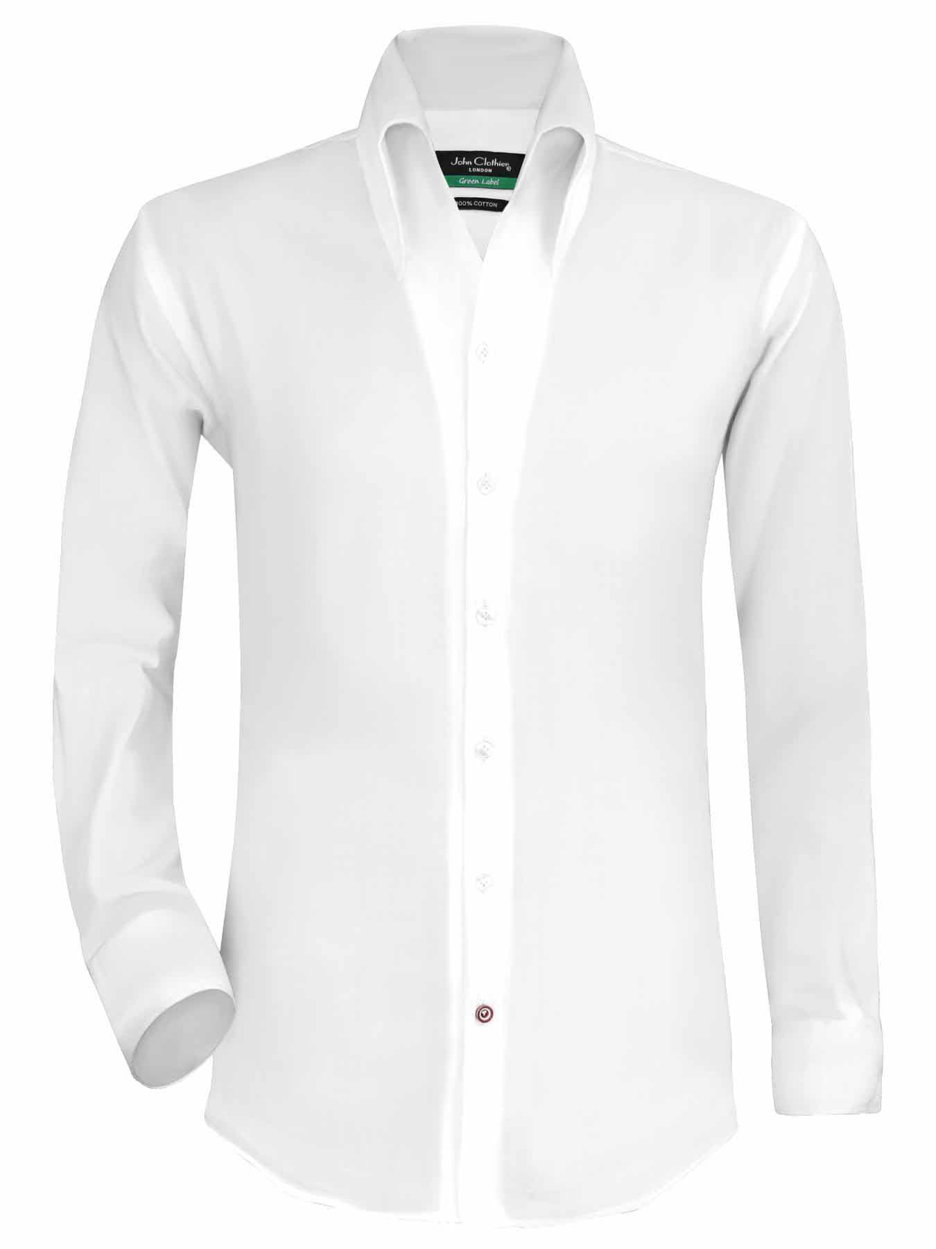 Karl Lagerfeld High Open Button-down Bow Collar White Shirt Buttonless ...