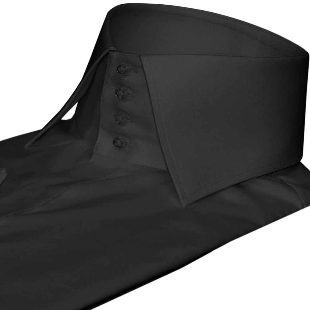 Vintage High Spread Collar Tall Neck Spooky Season Dress Shirt Men's ...