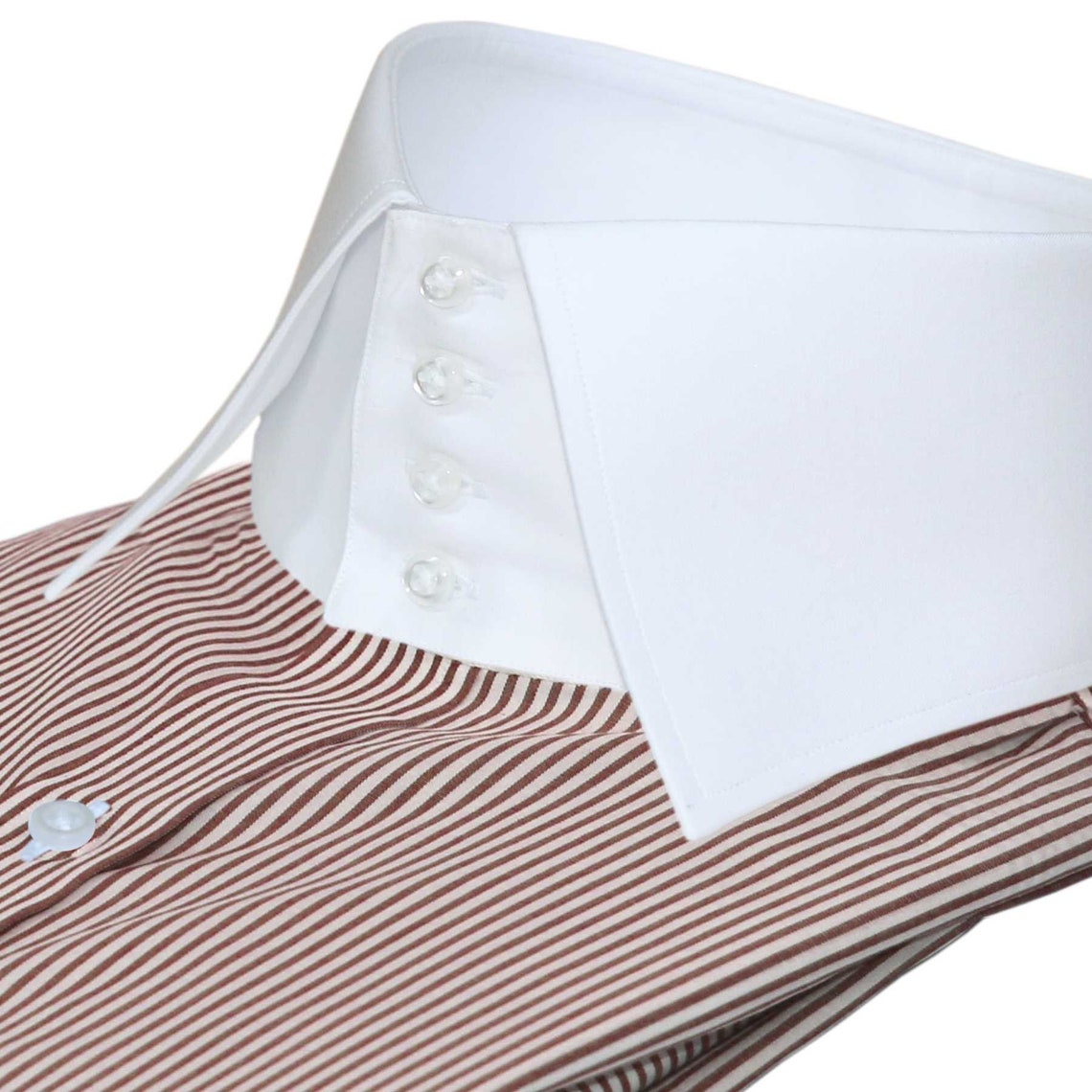 Vintage Edwardian Collar Tall Neck Shirt Men's Work Formal Dress Shirt ...