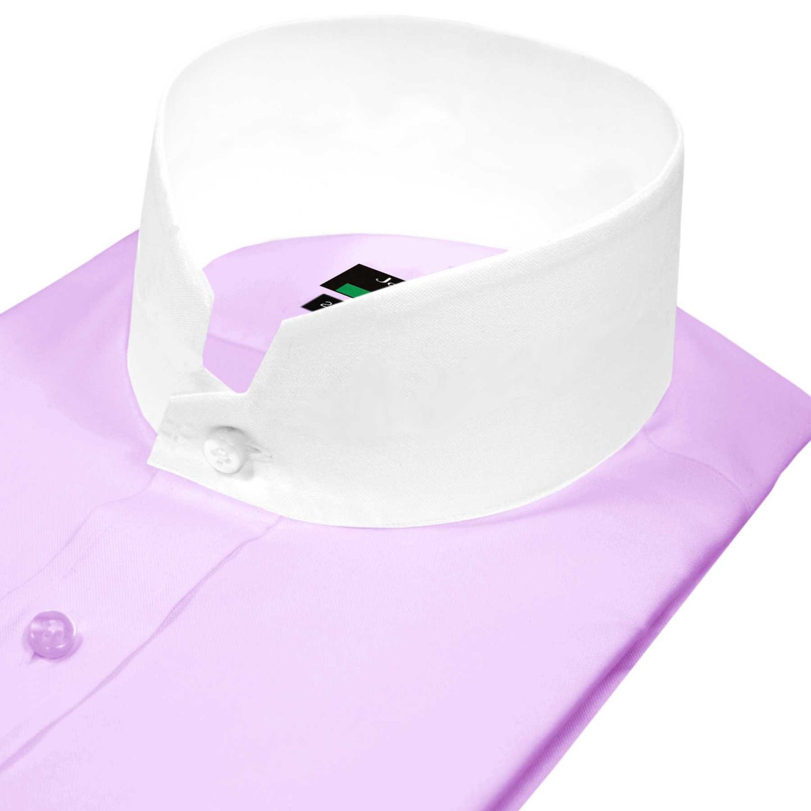 Roman Collar Light Lilac, Lavender Purple Formal Dress Shirt Mens 100% ...