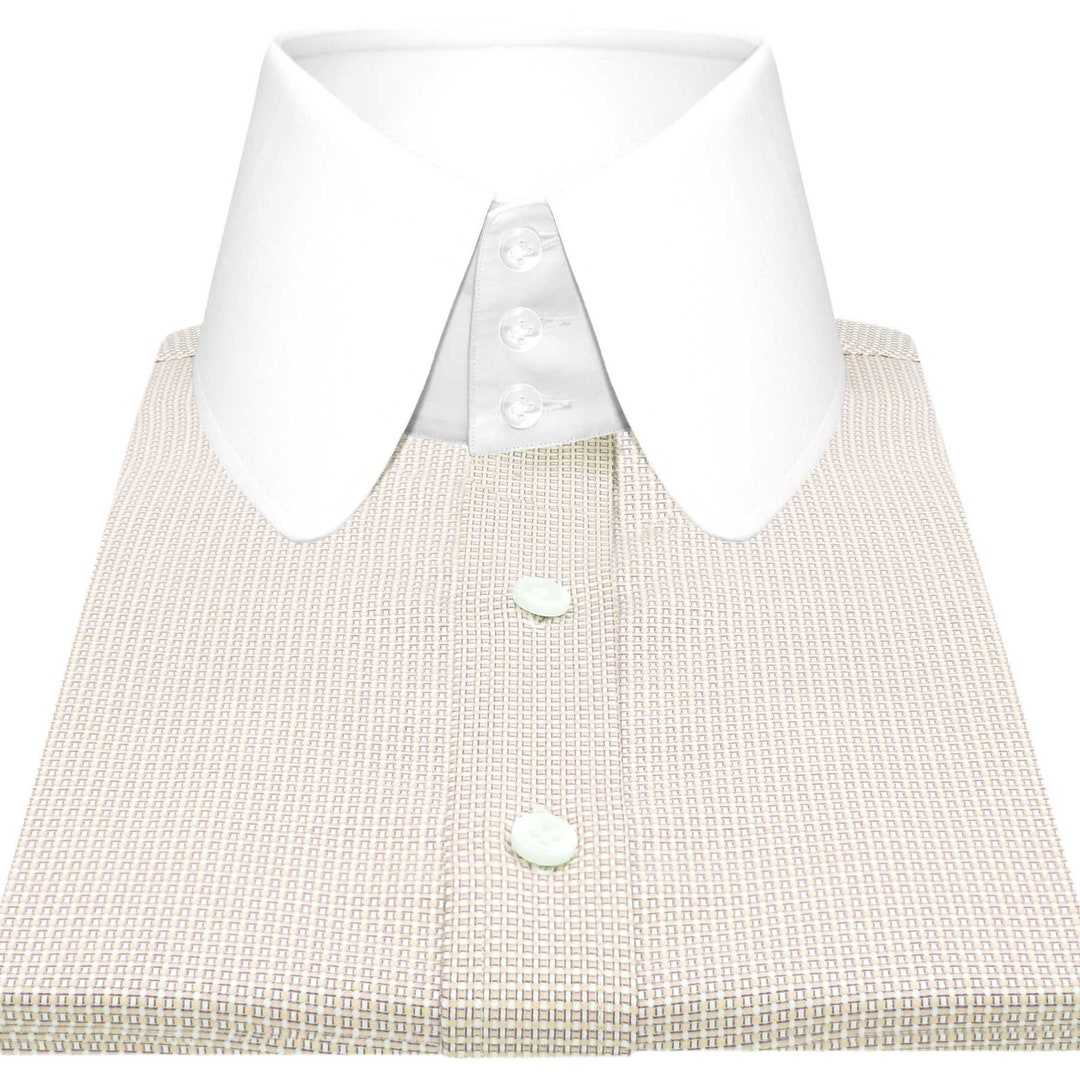 Vintage Edwardian High Collar Peaky Blinders Style Penny Round Collar ...