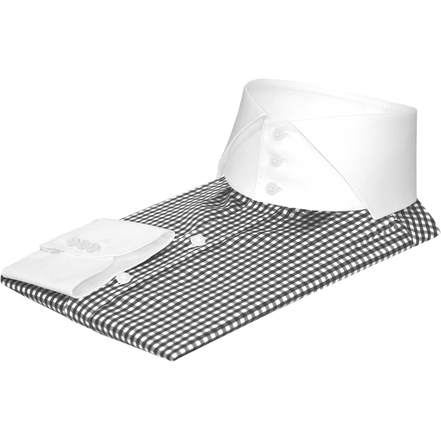 President Cutaway Collar Tall Neck Windsor High Collar Black & White ...