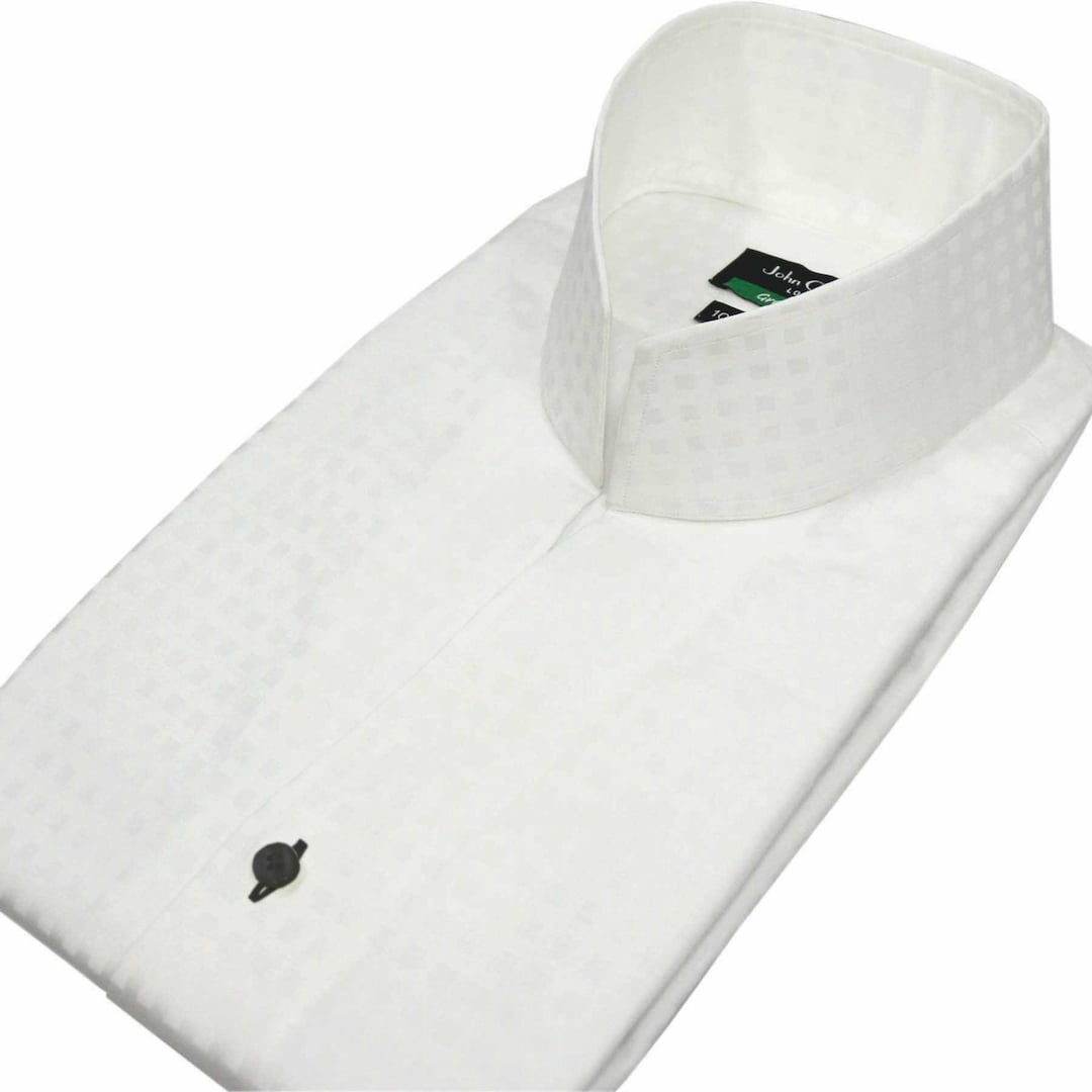 Karl Lagerfeld Style High Open Buttonless V Collar Shirt Pure Cotton ...