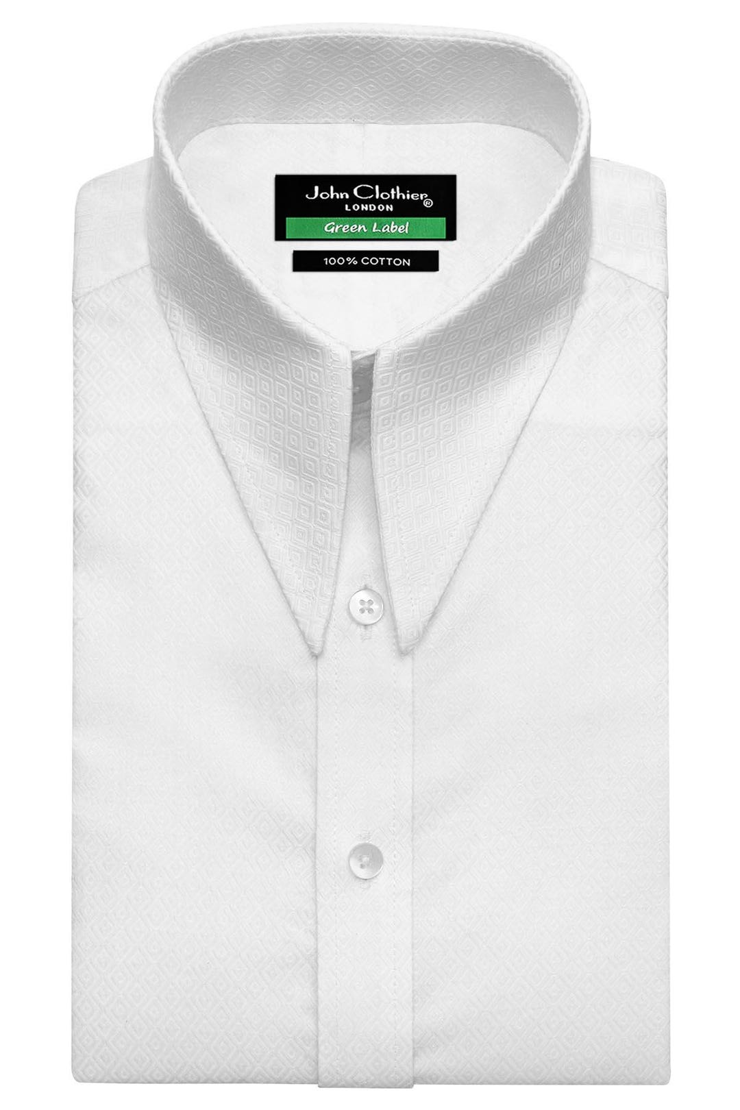 Spear Point Collar White Shirt for Men Reproduction Clothing 60s 70s ...