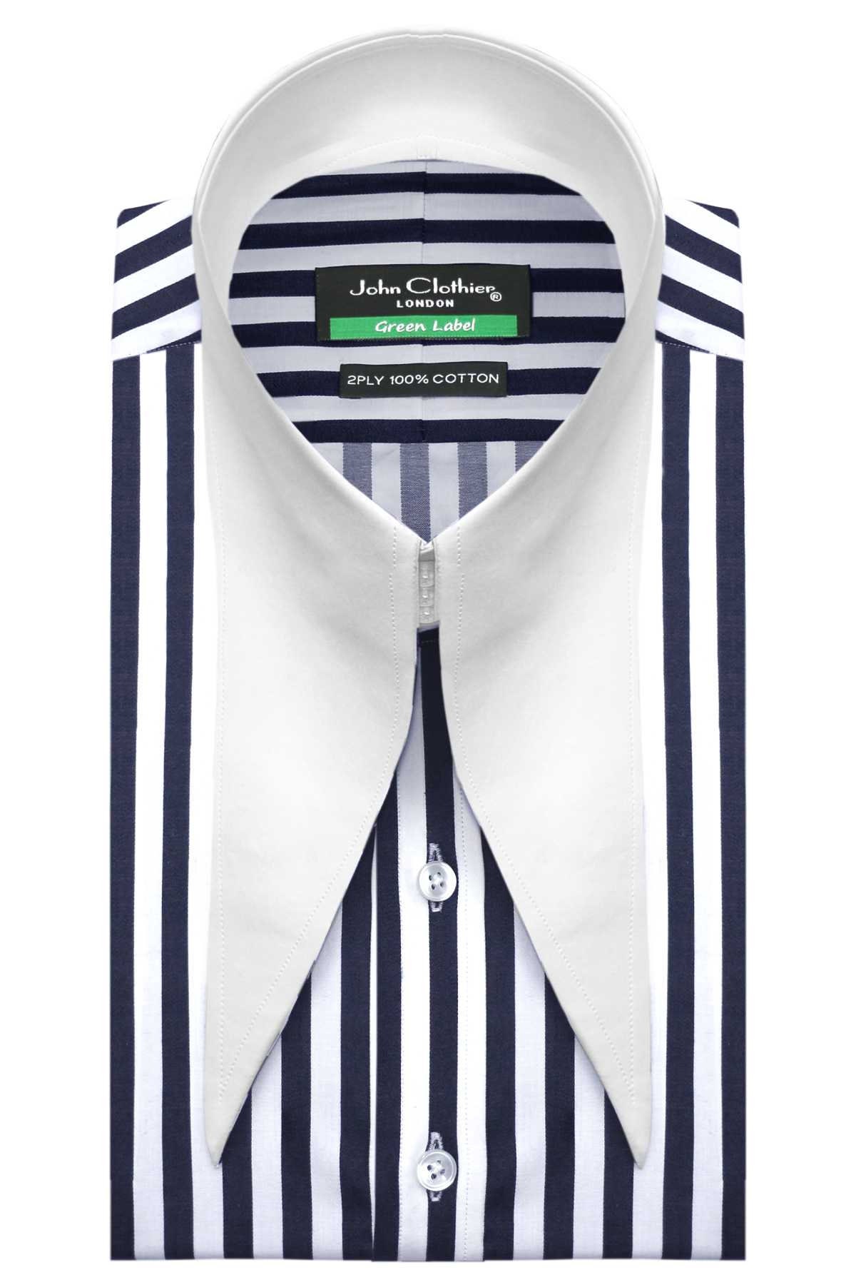 Vintage Extreme Long Spear Point Collar Shirt Exaggerated Point Collar ...