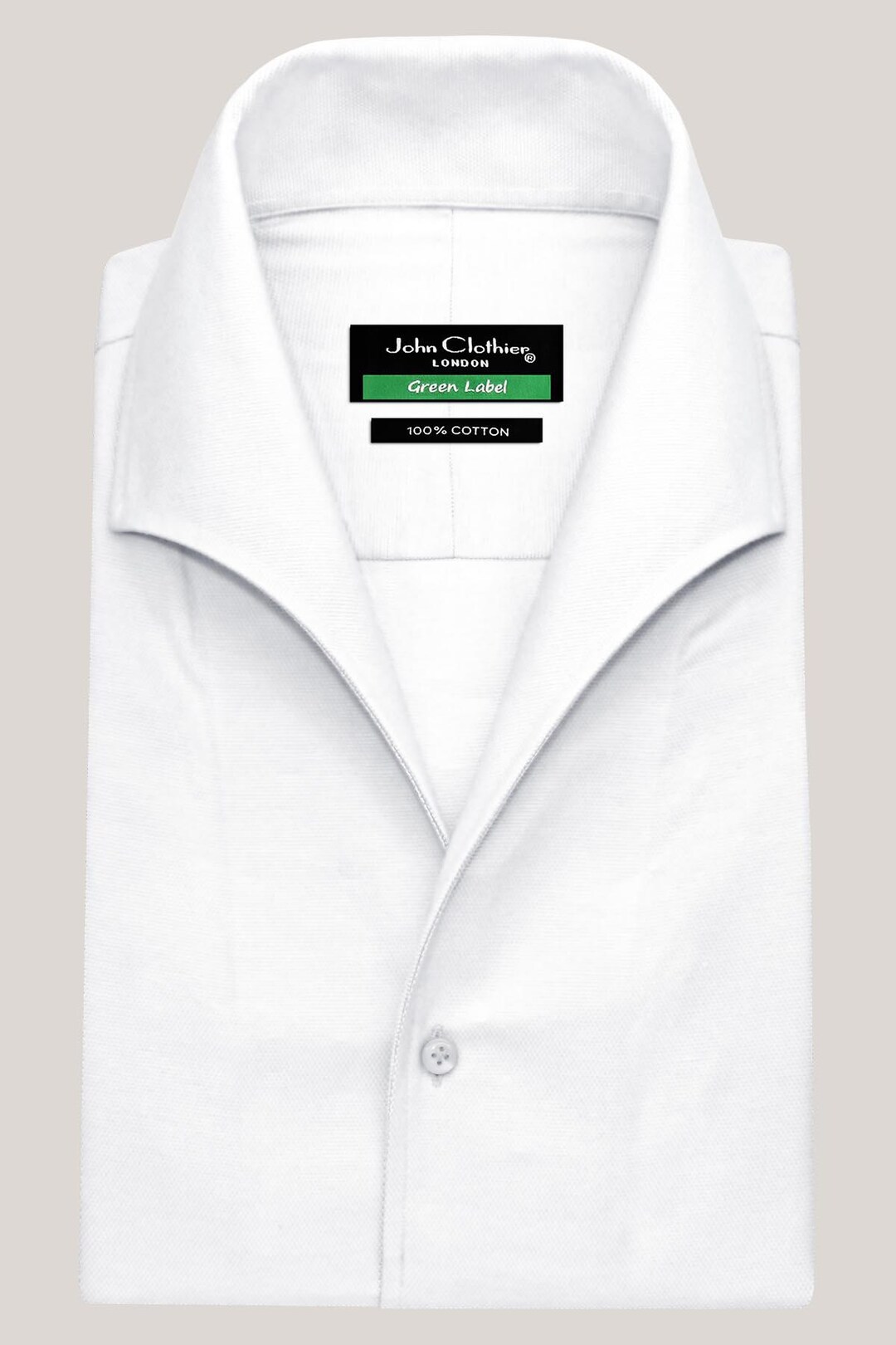 Men's High Open Peak White Lapel Collar Shirt Luxury Dapper Look ...