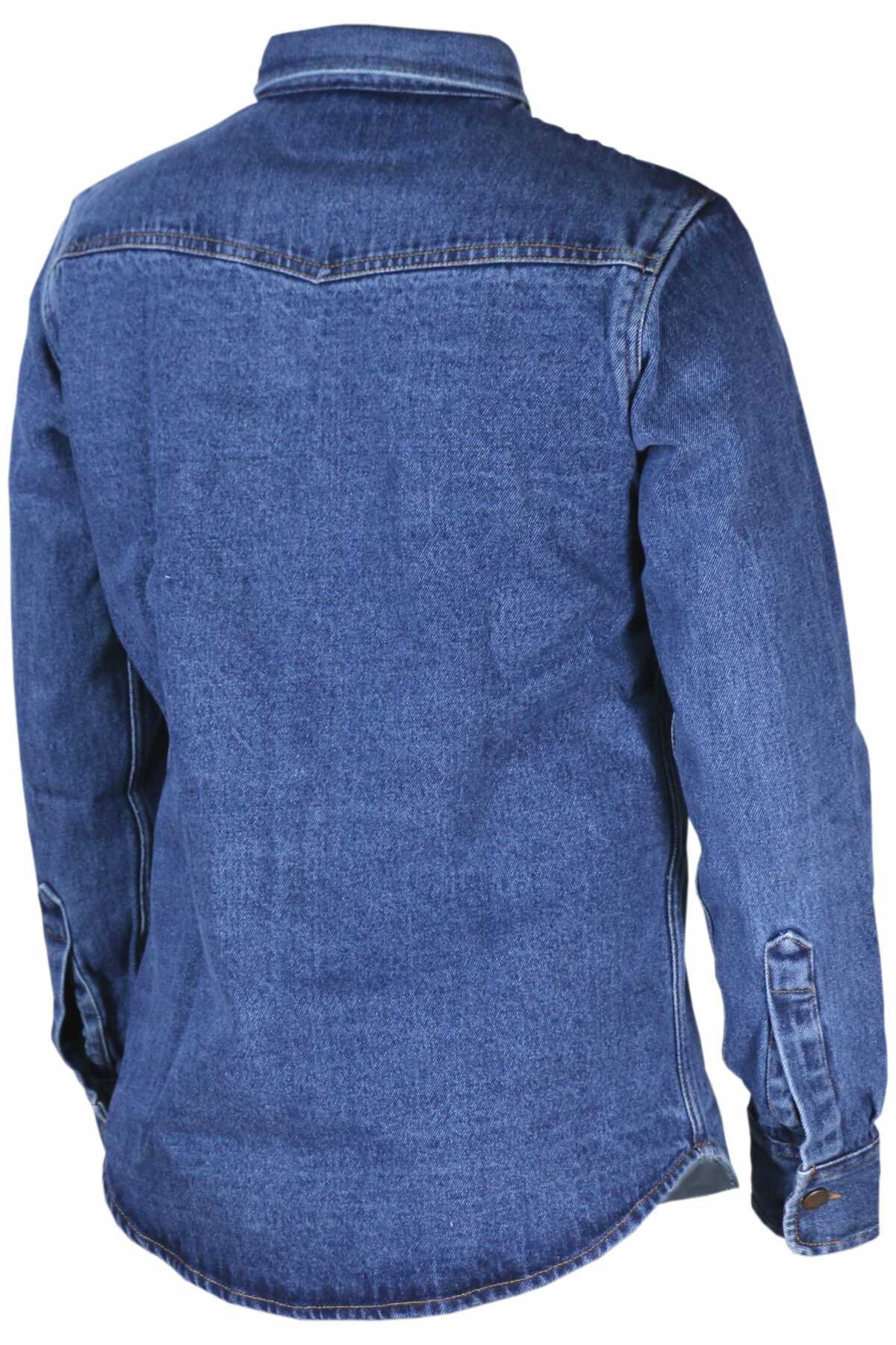 Dark Blue Jean Shirt, Lightweight 100% Cotton Shacket, Soft Denim ...