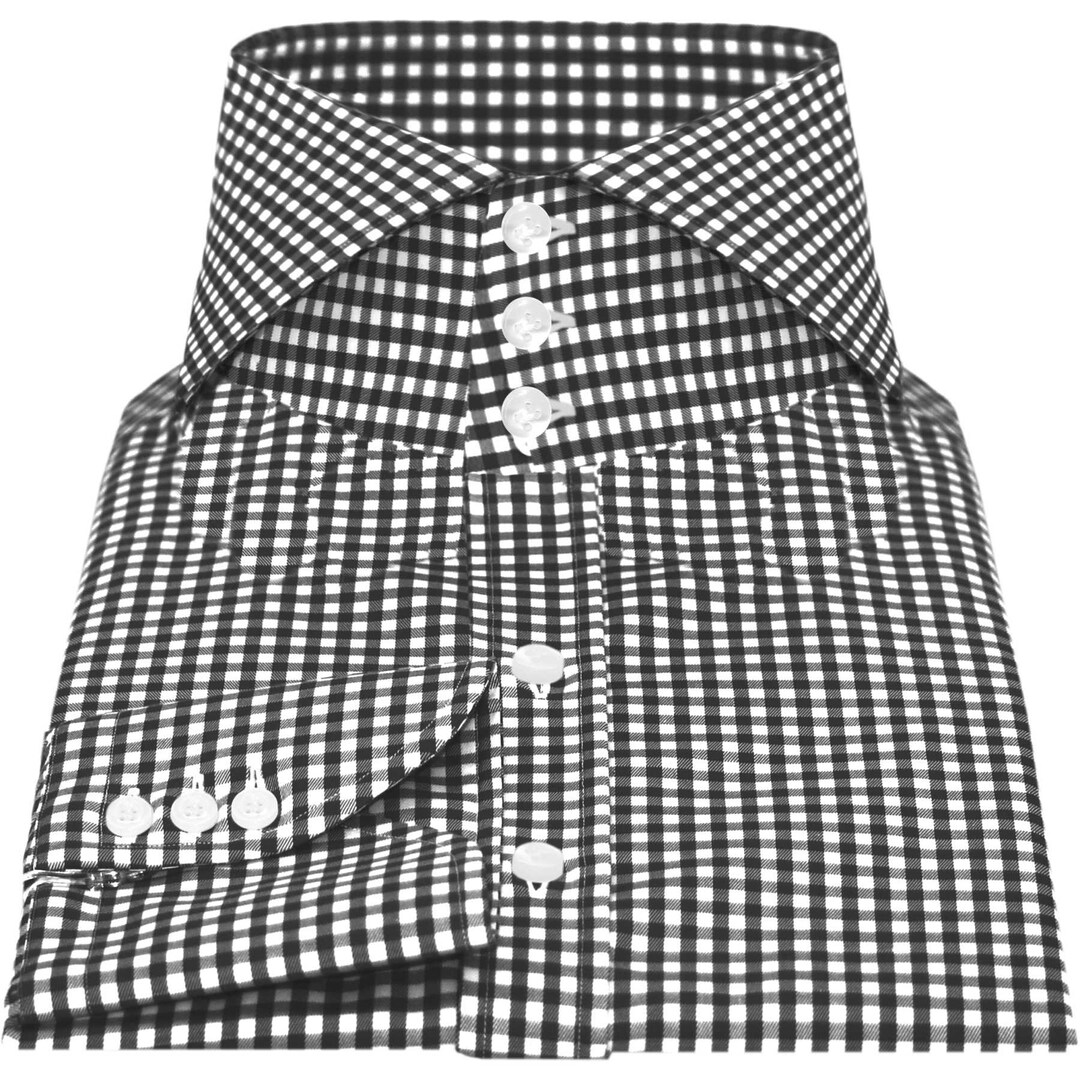 President Cutaway Collar Tall Neck Windsor High Collar Black & White ...