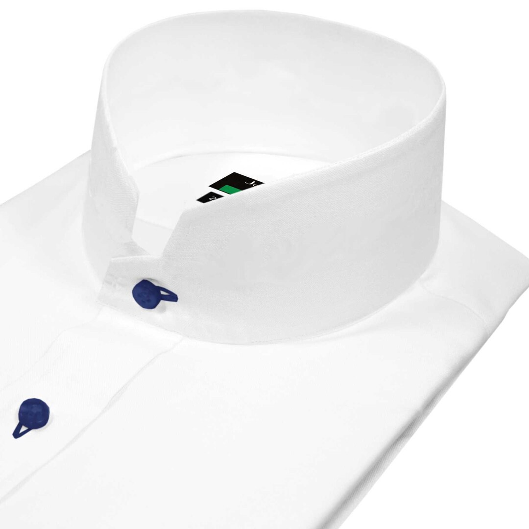 White Clerical Collar Catholic Dress Shirt Men's Roman Tonsure Collar ...
