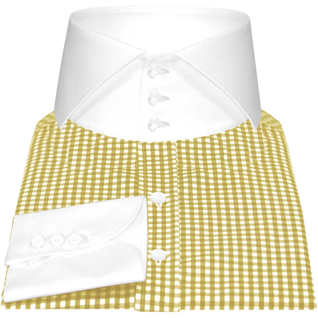 President Cutaway High Collar Londoner Collar Shirt Yellow & White ...