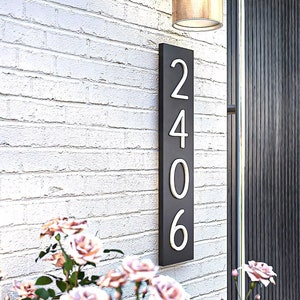 House Number Sign Address Plaque House Number Sign Vertical Number Sign ...