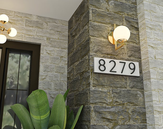 House Number Sign | Address Plaque | House Number Sign Horizontal ...