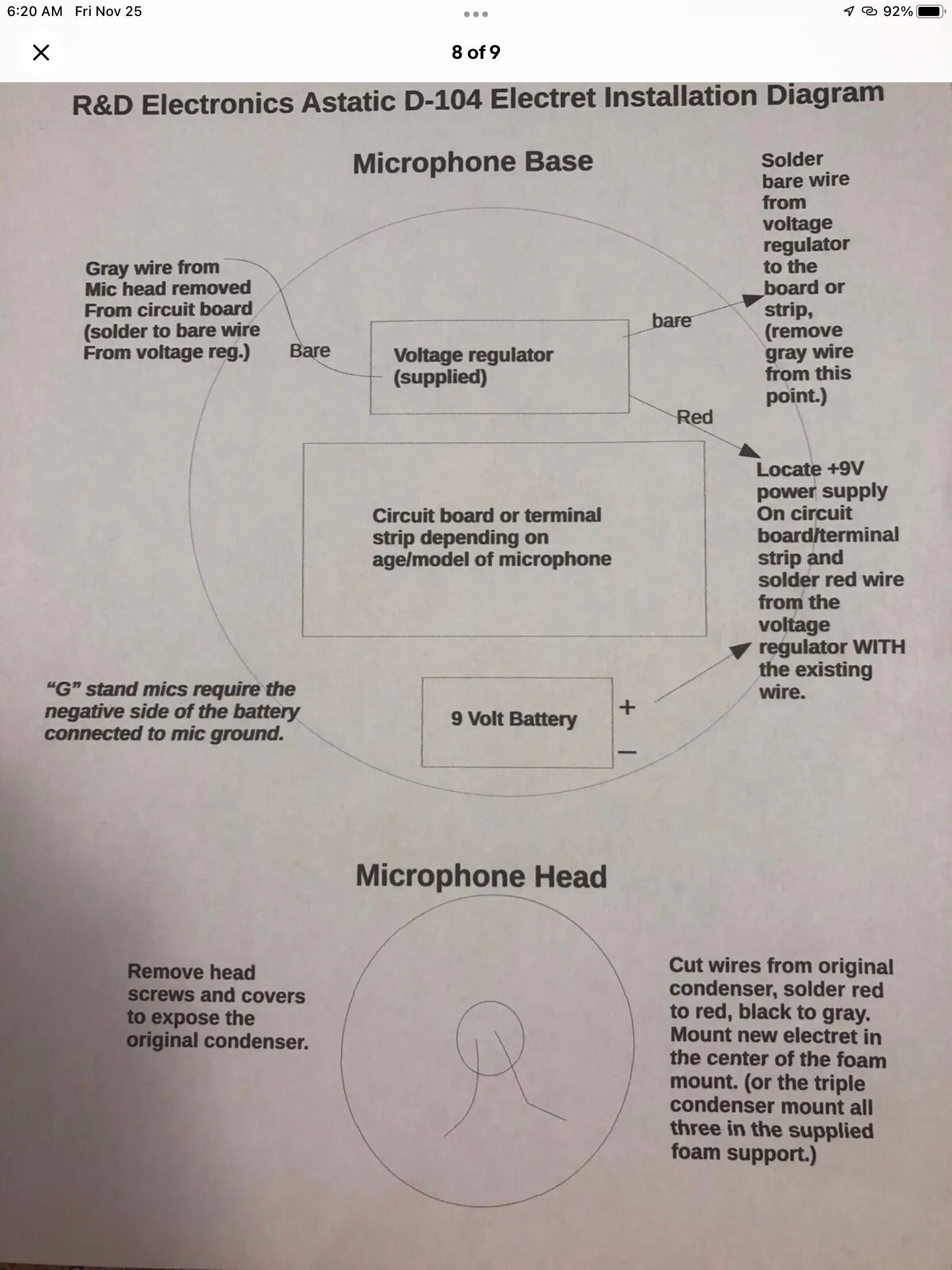 Astatic D-104 Microphone Triple Electret Upgrade Kit - Etsy