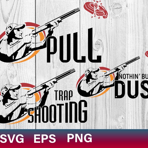 Clay Shooter Silhouette Png - Etsy