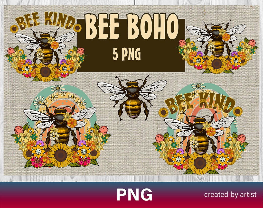 Bee Kind Png Bee Boho Bee Png Sublimation - Etsy