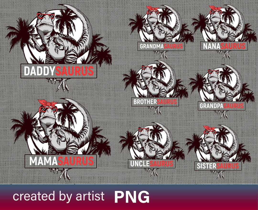 Dinosaur PNG Dinosaur Family Mamasaurus Daddysaurus - Etsy