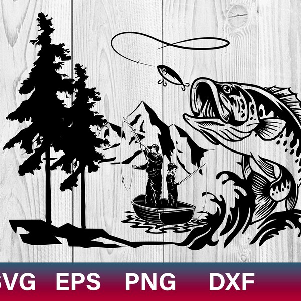 Trout Fish Scene Svg - Etsy
