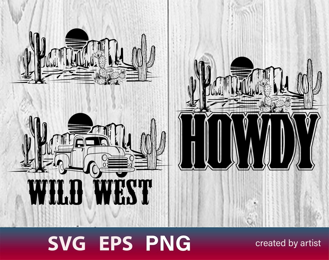 Svg Western Design Set Cowboy States Svg Cowboy Quotes - Etsy