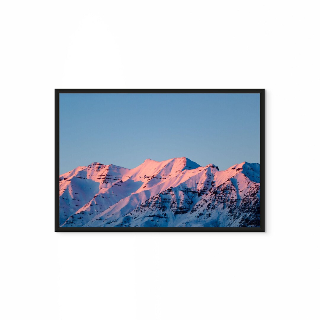 Mount Timpanogos Pink Alpenglow Mountain Landscape Photography Print ...