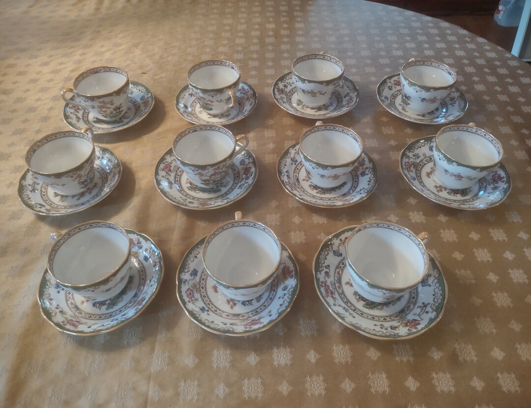 Spode Eden Pattern Tea Cups and Saucers - Set of 11 - Etsy