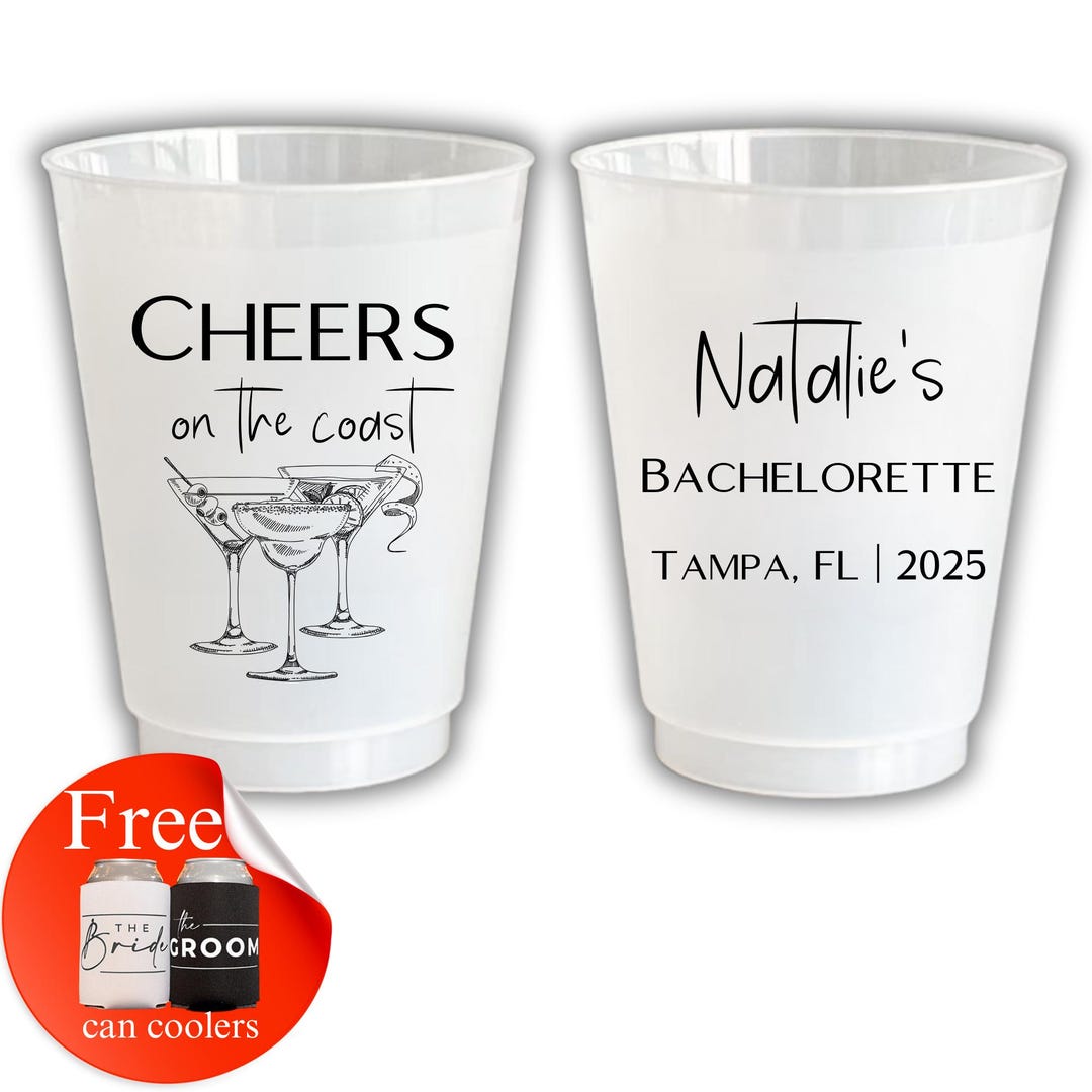 Custom Bachelorette Party Frosted Cups, Custom Frosted Bachelorette ...