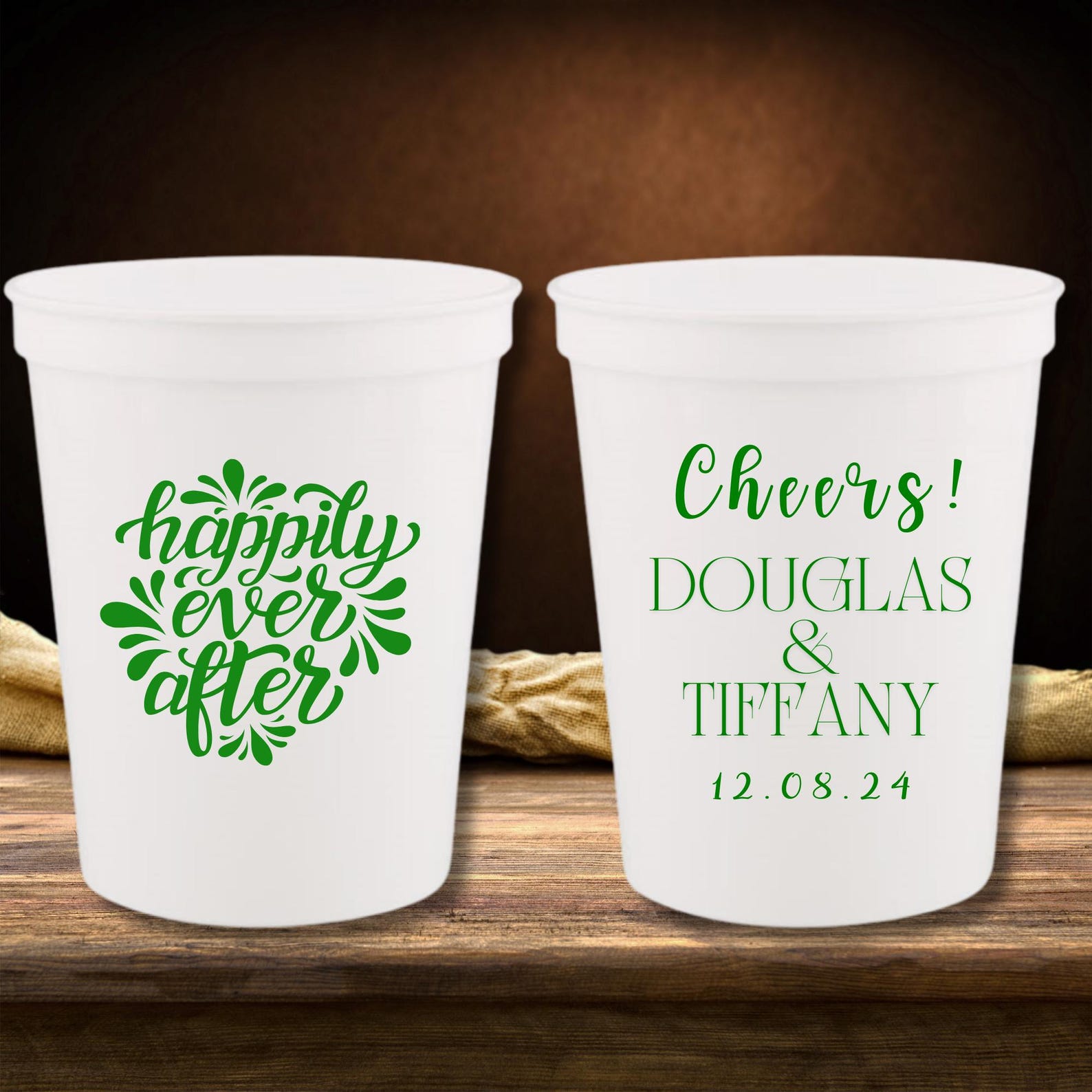 Custom Party Cups, Personalized Wedding Cups, Bridal Shower Cups ...