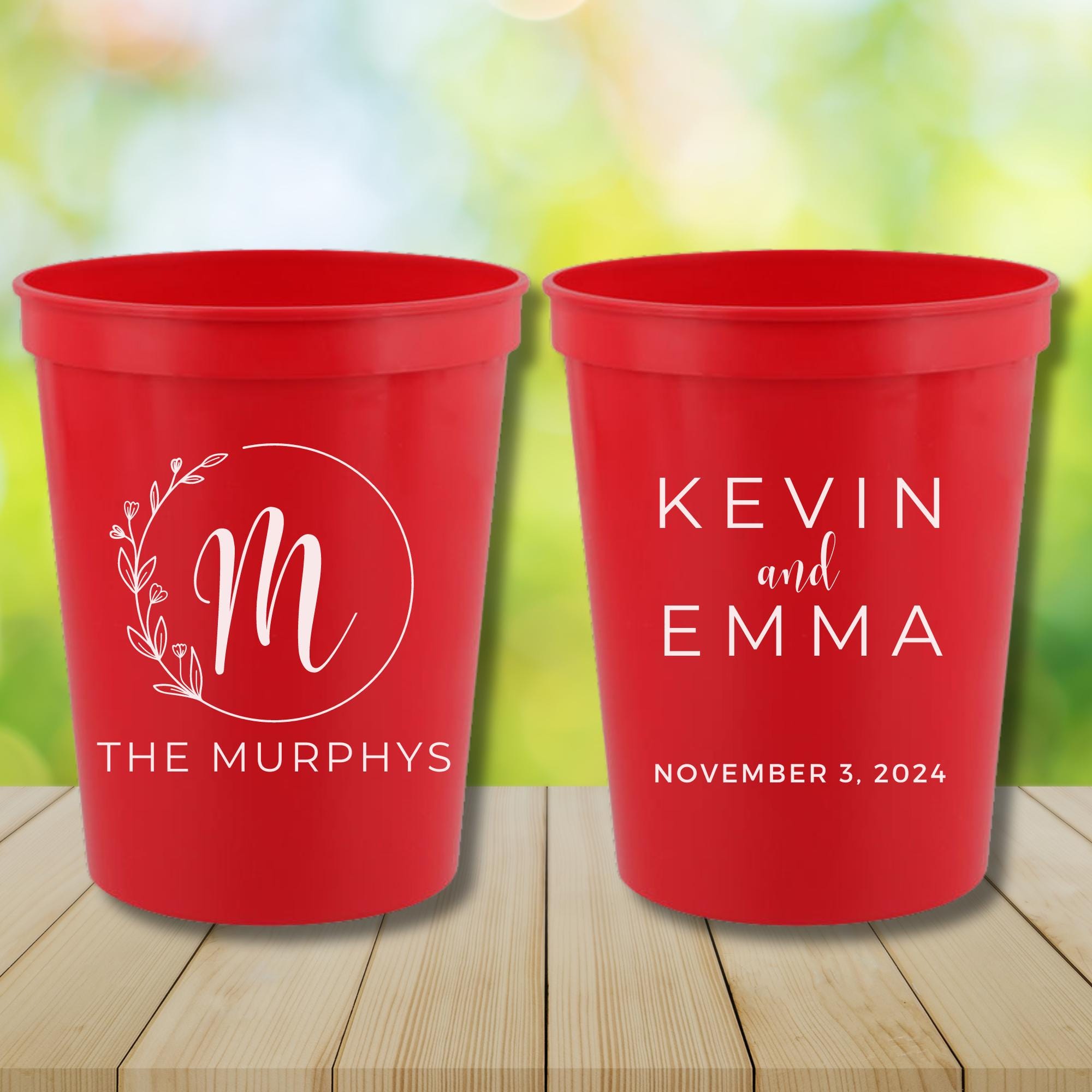 Custom Party Cups, Personalized Wedding Cups, Bridal Shower Cups ...
