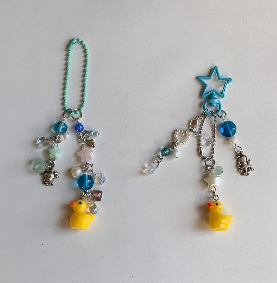Duck Aquatic Cute Beaded Duo/friendship/matching Keychains - Etsy