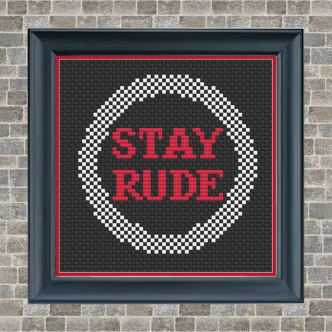 STAY RUDE Easy Cross Stitch for Beginners to Learn Cross-stitch ...