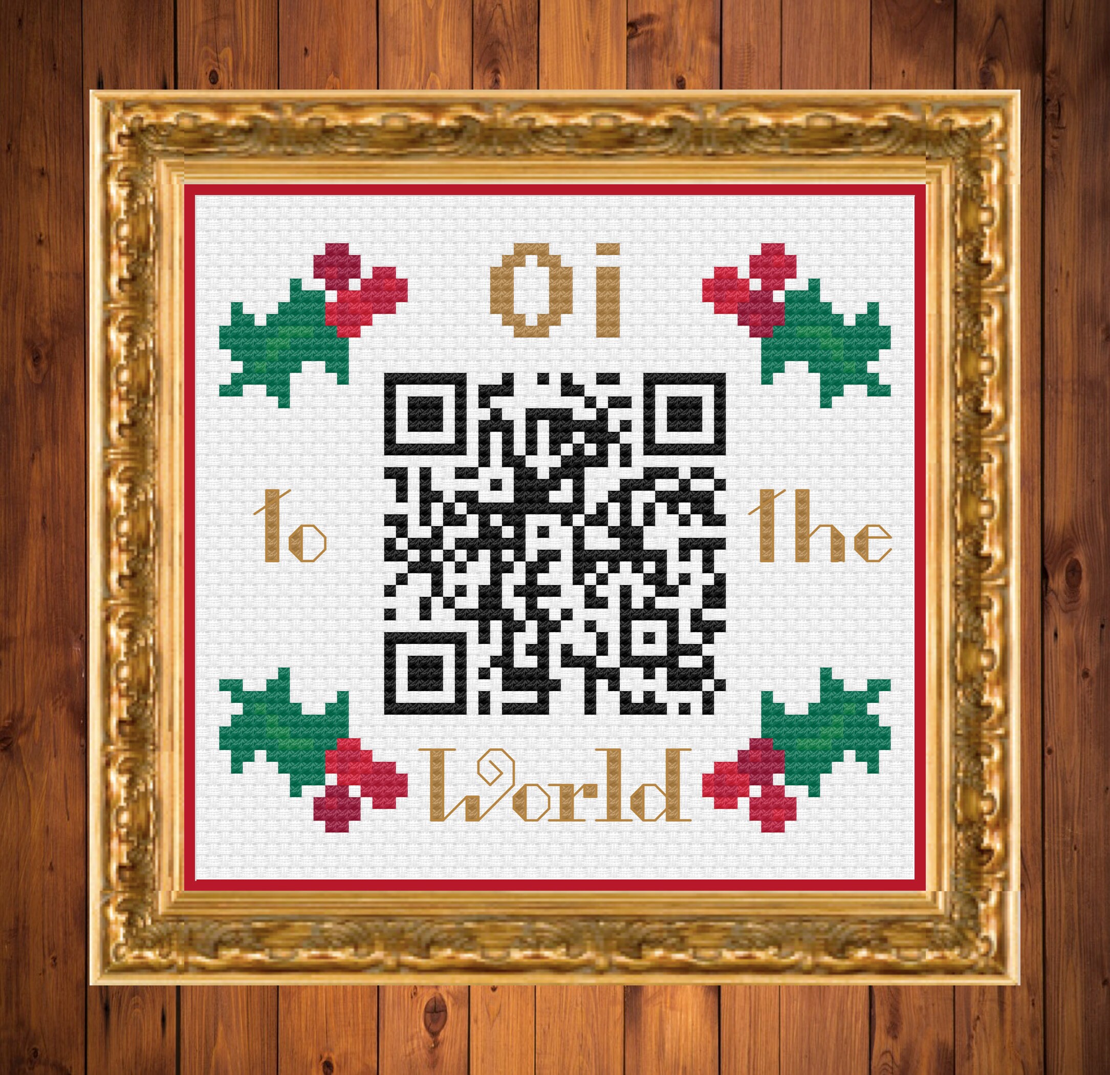 Oi to the World QR Code Christmas Cross Stitch Rocksteady Ska - Etsy