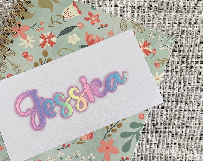 Layered Vinyl Sticker, Name Decal for Tumblers, Name Stickers for ...