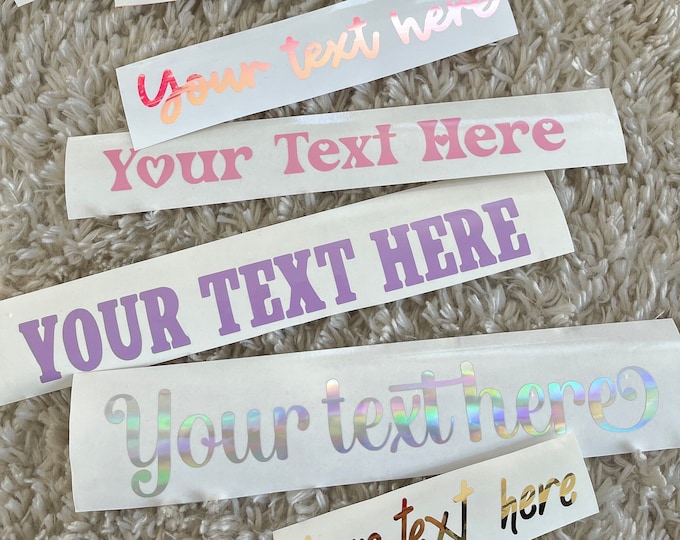 CUSTOM VINYL DECAL // Custom Decal // Your Text Here // Personalized Vinyl Decal // Customized ...