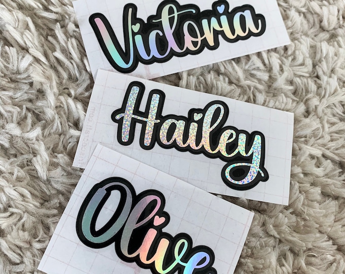Layered Vinyl Sticker, Name Decal for Tumblers, Name Stickers for ...