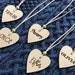 Wooden Heart Name Tag/ Engraved Heart Name Tag/ Gift Name Tag/ Wedding ...