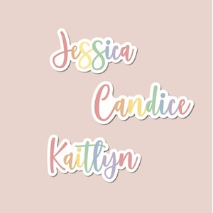 Personalized Name Sticker, Rainbow Name Sticker, Custom Name Sticker ...