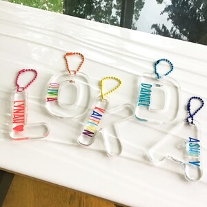 Colored Personalized Name Keychain/ Engraved Name Keychain/ - Etsy