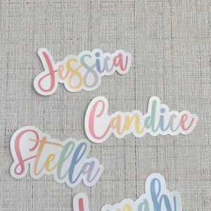 Personalized Name Sticker, Rainbow Name Sticker, Custom Name Sticker ...