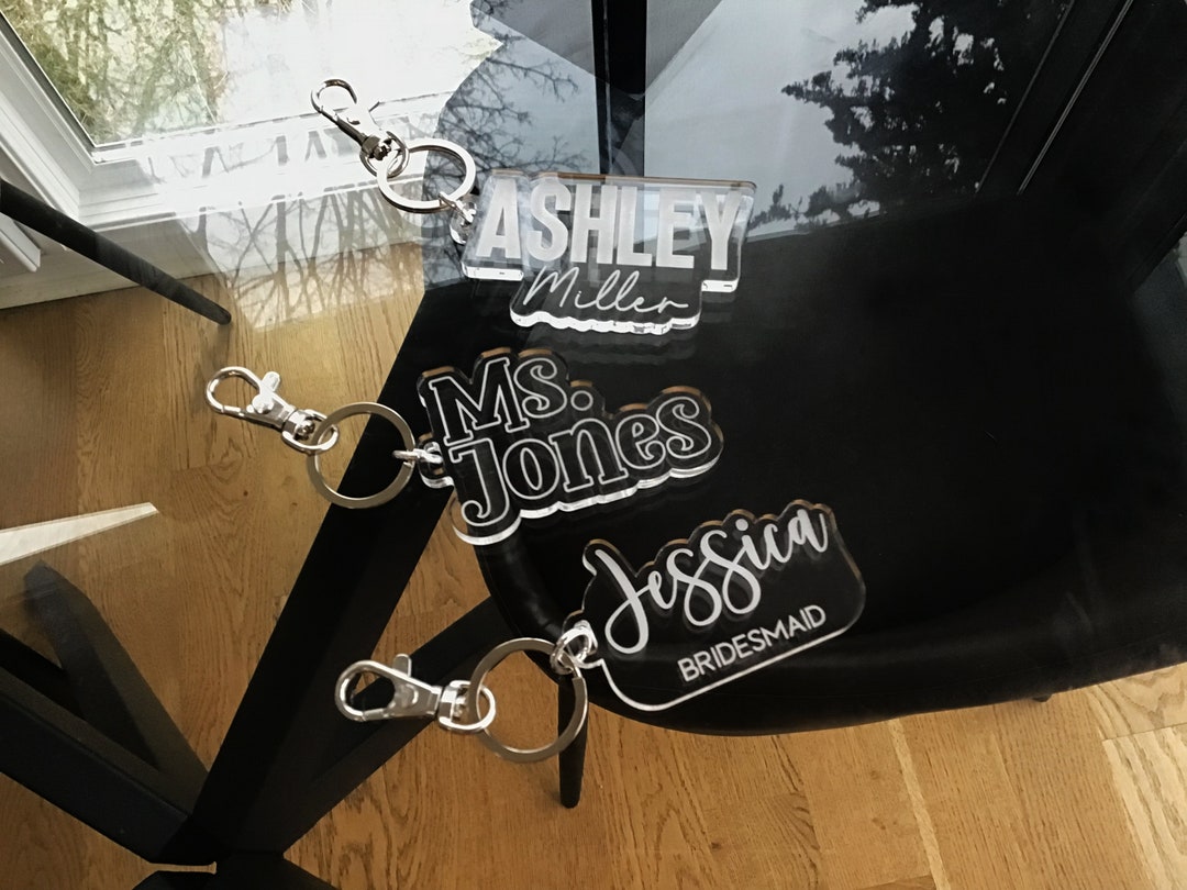 Personalized Name Keychain/ Engraved Name Keychain/ Backpack Tag ...