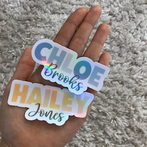 Personalized Name Sticker, Custom Name Sticker, Colorful Name Sticker ...