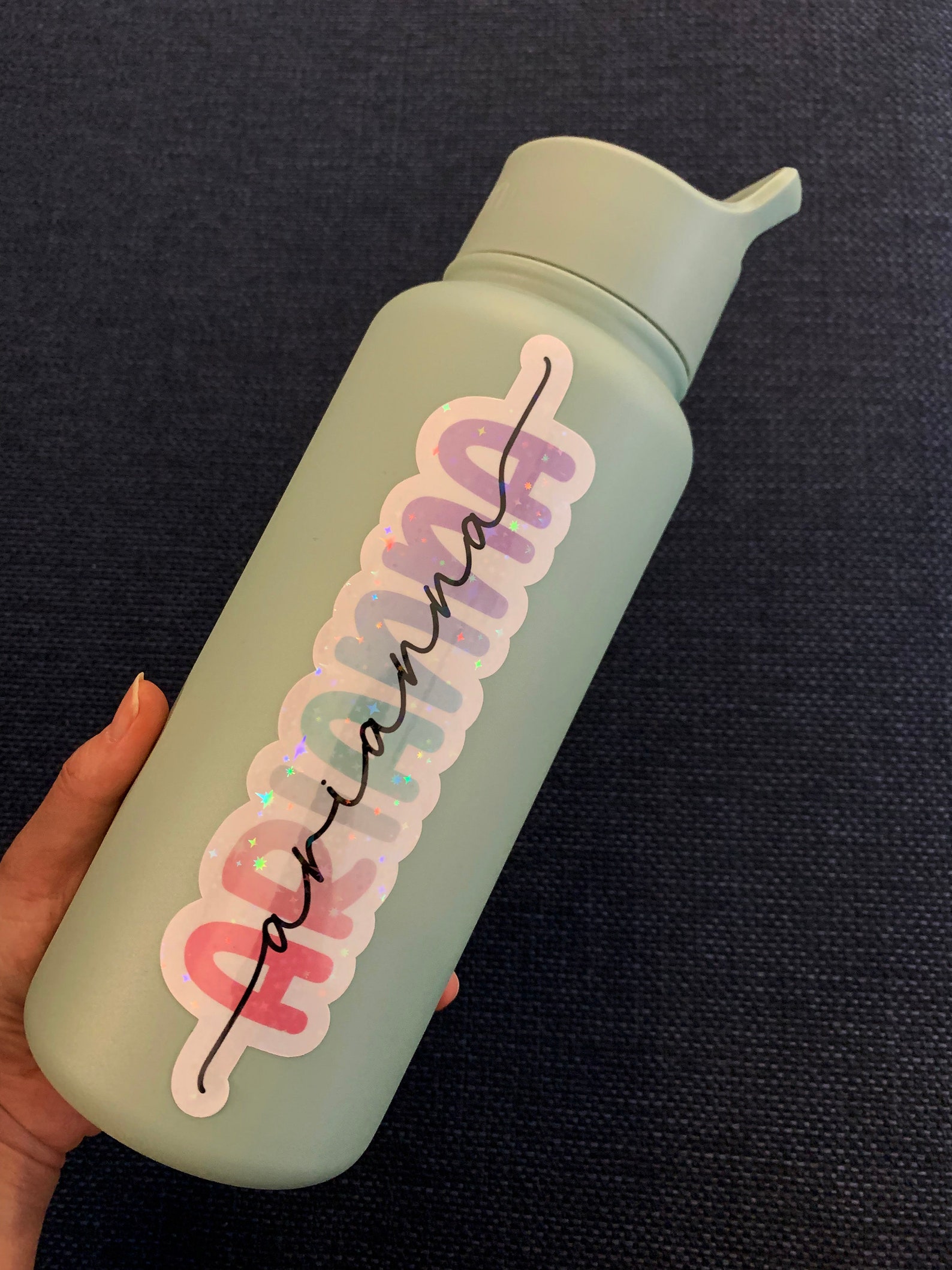 Personalized Name Sticker, Custom Name Sticker, Gradient Color Name ...