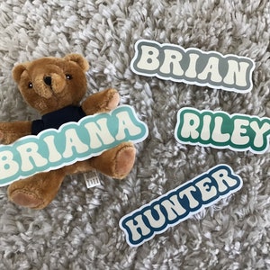 Personalized Name Sticker, Custom Name Sticker, Pastel Name Sticker ...