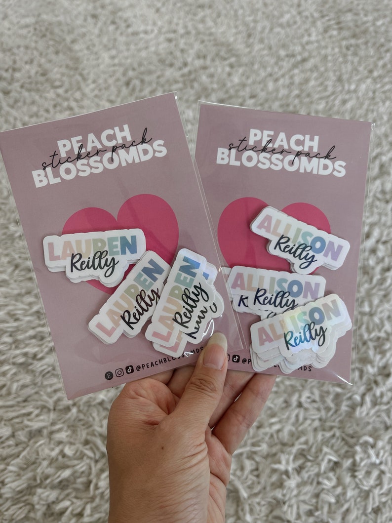 15 Name Stickers, Personalized Name Stickers, Custom Name Stickers ...
