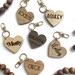 Custom Wood Name Keychain/ Wood Heart Keychain/ Heart Name Keychain ...