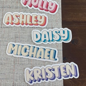 Personalized Name Sticker, Custom Name Sticker, Name Sticker, Water ...