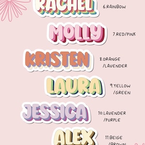 Personalized Name Sticker, Custom Name Sticker, Name Sticker, Water ...