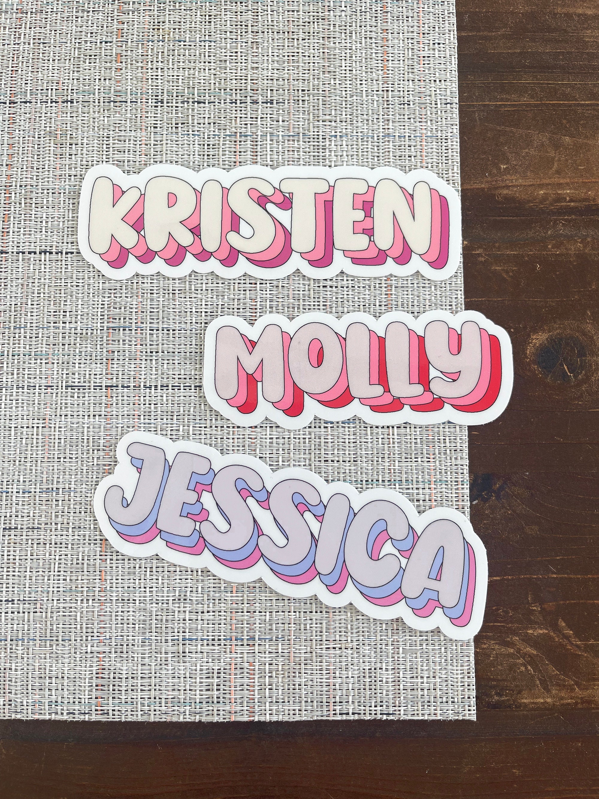Personalized Name Sticker, Custom Name Sticker, Name Sticker, Water ...