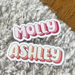 Personalized Name Sticker, Custom Name Sticker, Name Sticker, Water ...