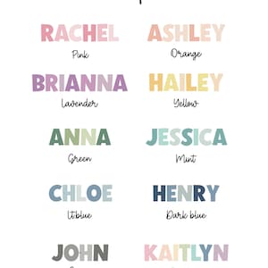 Personalized Name Sticker, Custom Name Sticker, Colorful Name Sticker ...
